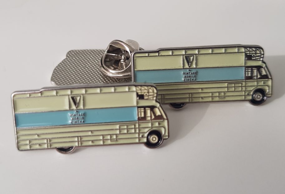 PIN BADGE Side Profile | Vintage Mobile Cinema
